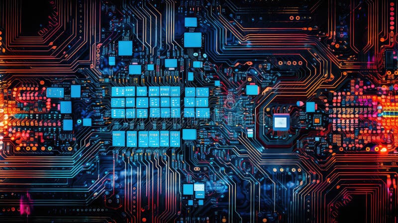 Motherboard Technology Pattern Abstract Stock Image - Image of ...