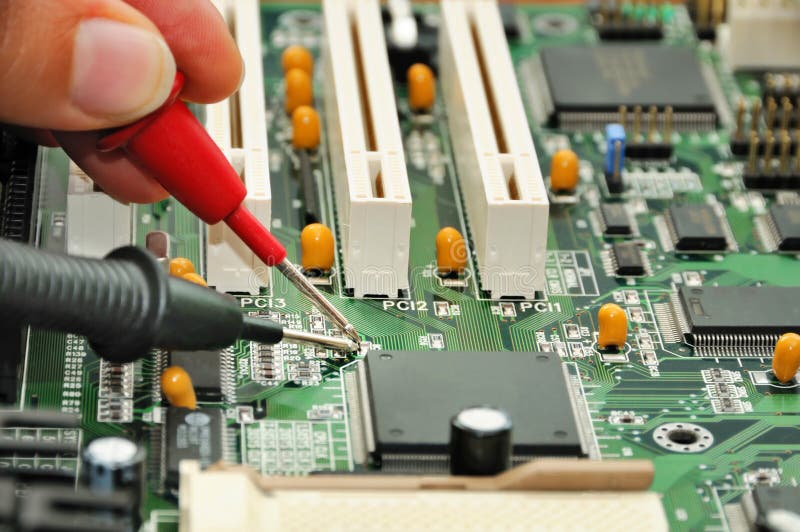 PCB Testing stock photo. Image of measurement, board, probe - 91414