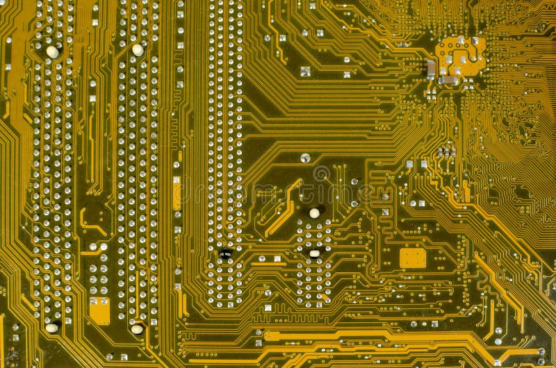 Motherboard Tracks on the Back Side Stock Image - Image of copper ...