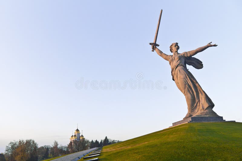The Motherland Calls stock image. Image of sword, monument - 27643823