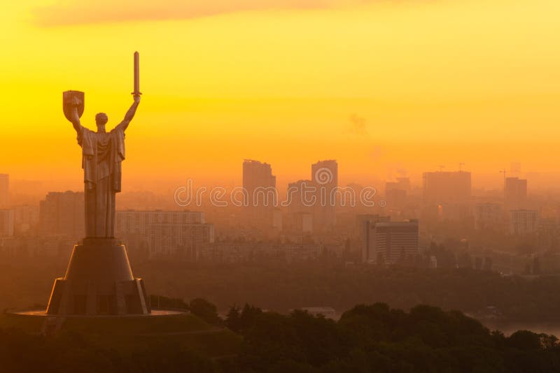 Motherland in Kyiv at Dawn. Fog and Haze Stock Image - Image of ... Motherland in Kyiv at Dawn. Fog and Haze Stock Image - Image of ...