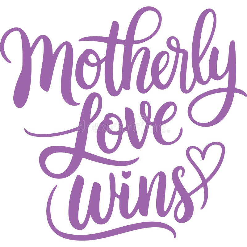Motherly Love Twins Heart Design Stock Vector - Illustration of heart ...