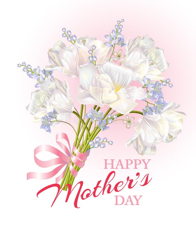 Mothers Day Card Pink Stock Vector Illustration Of Celebrate 87219612