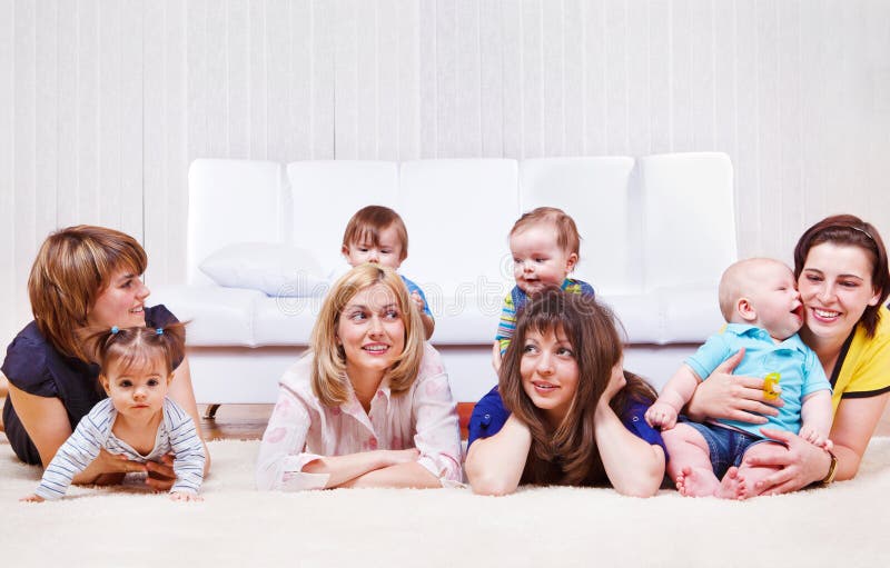 Four babies group stock photo. Image of lounge, leisure - 19389840