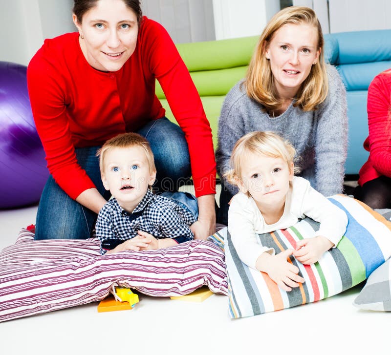 Moms and babies stock image. Image of game, adorable - 118816817