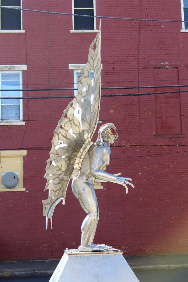 Mothman Statue editorial stock photo. Image of bright - 111284448