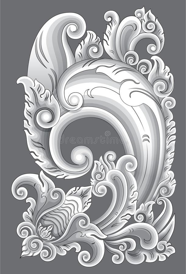 Motif Bali illustration stock. Illustration du décoratif - 116681821