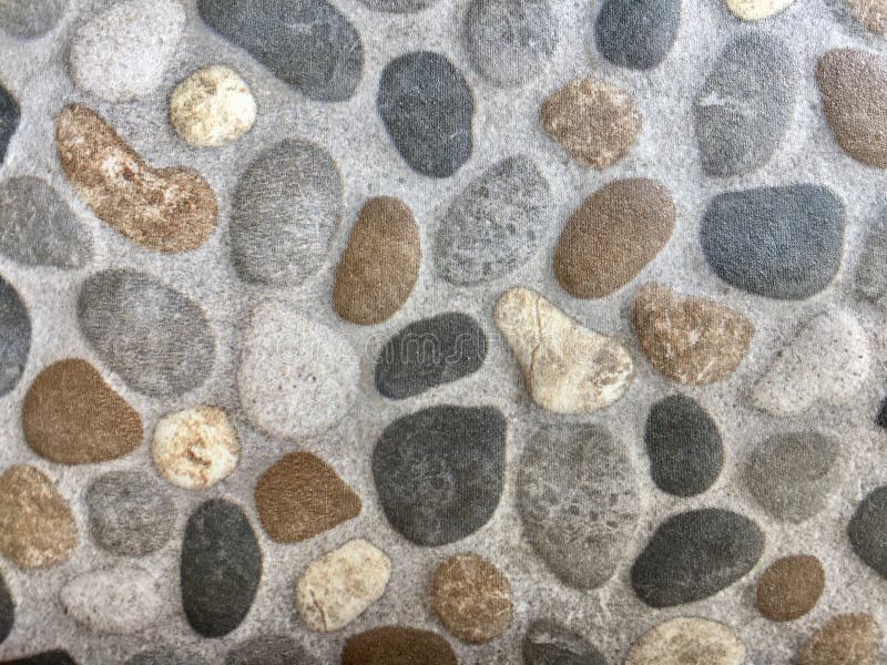 River Rocks Motif of a Ceramic Stock Photo - Image of wood, flooring ...