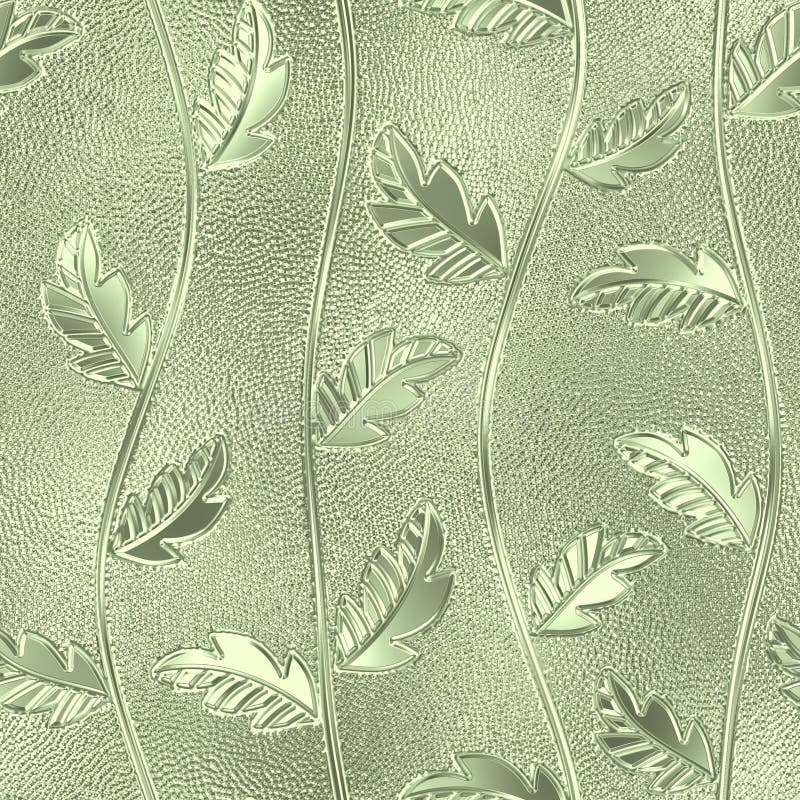 Glass Seamless Texture with Leaves Pattern for Window, 3d Illustration ...