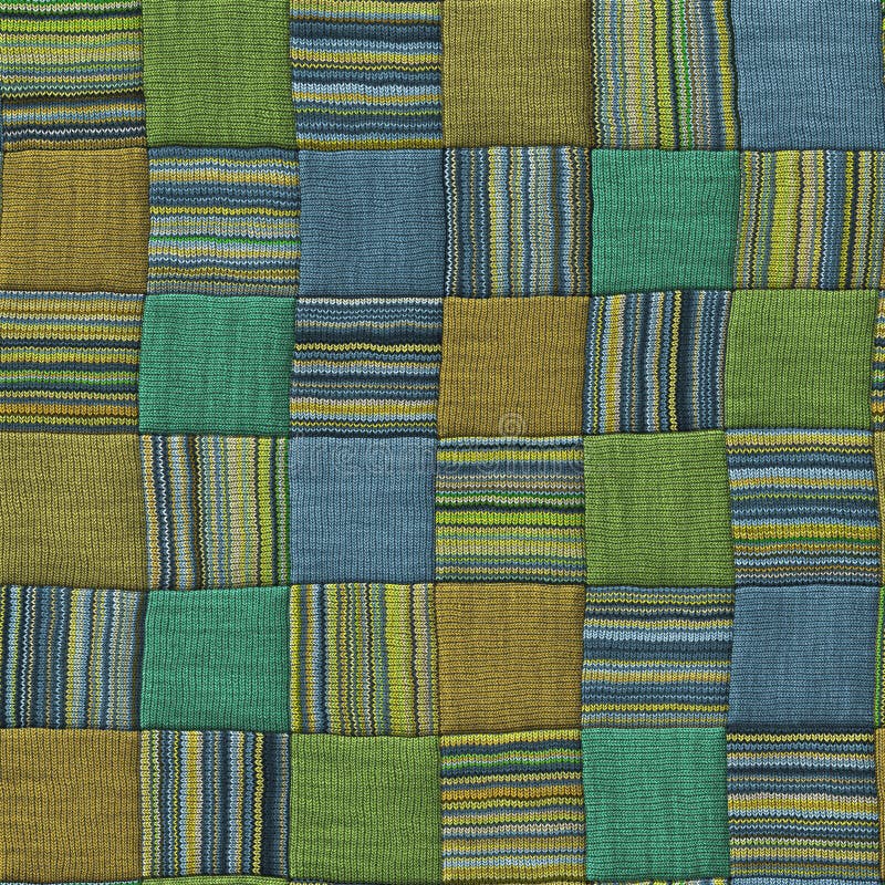 Wool Blanket Quilt Seamless Texture, Patchwork, 3d Illustration Stock ...