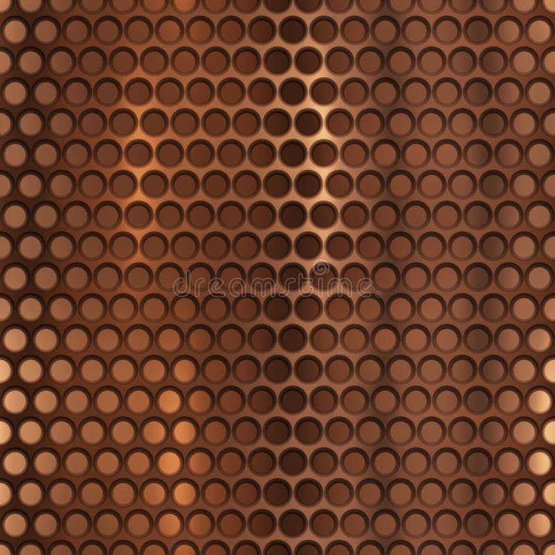 Copper Seamless Texture with Pattern, 3d Illustration Stock ...