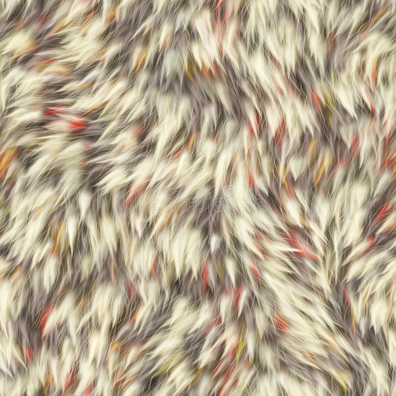 Fur Seamless Texture, Fabric, 3d Illustration Stock Illustration ...