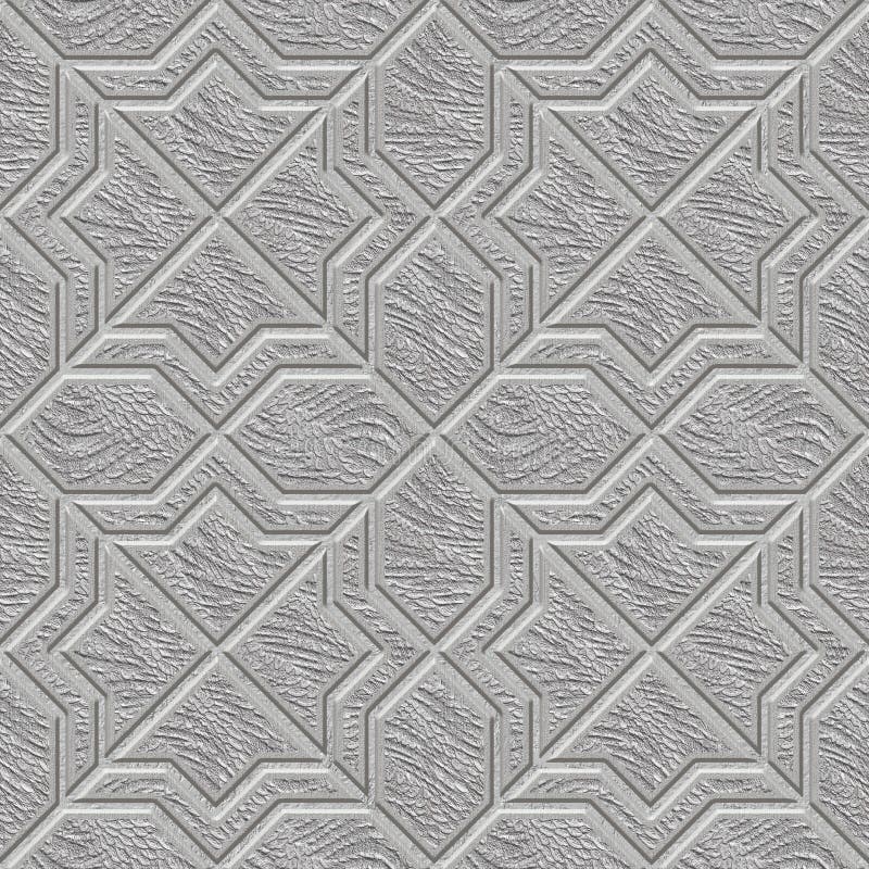 Plaster Wall Seamless Texture with Motif Pattern, 3d Illustration Stock ...
