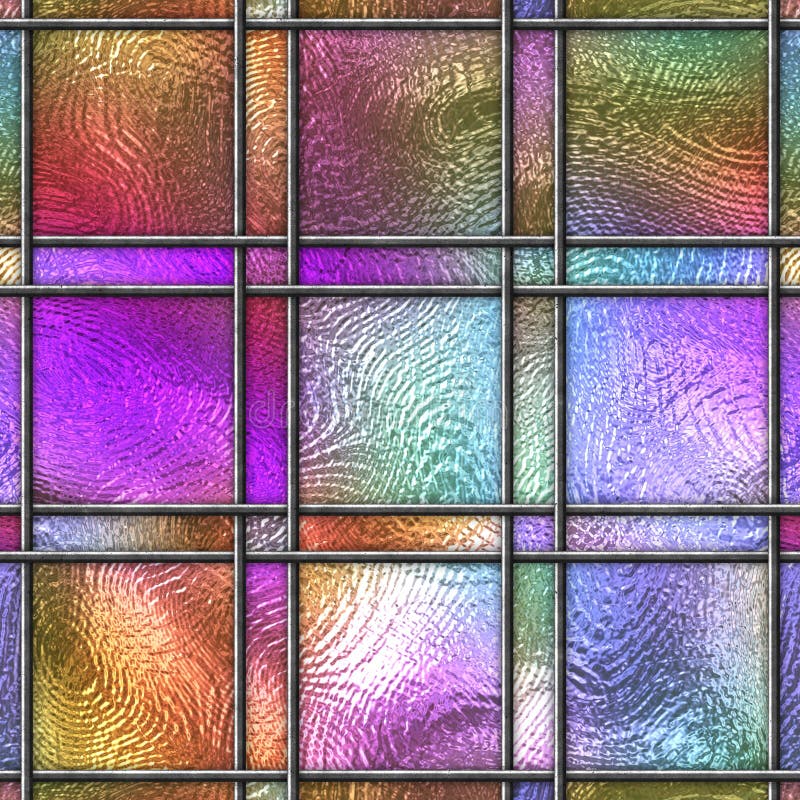 Stained Glass Seamless Texture with Geometric Pattern for Window ...