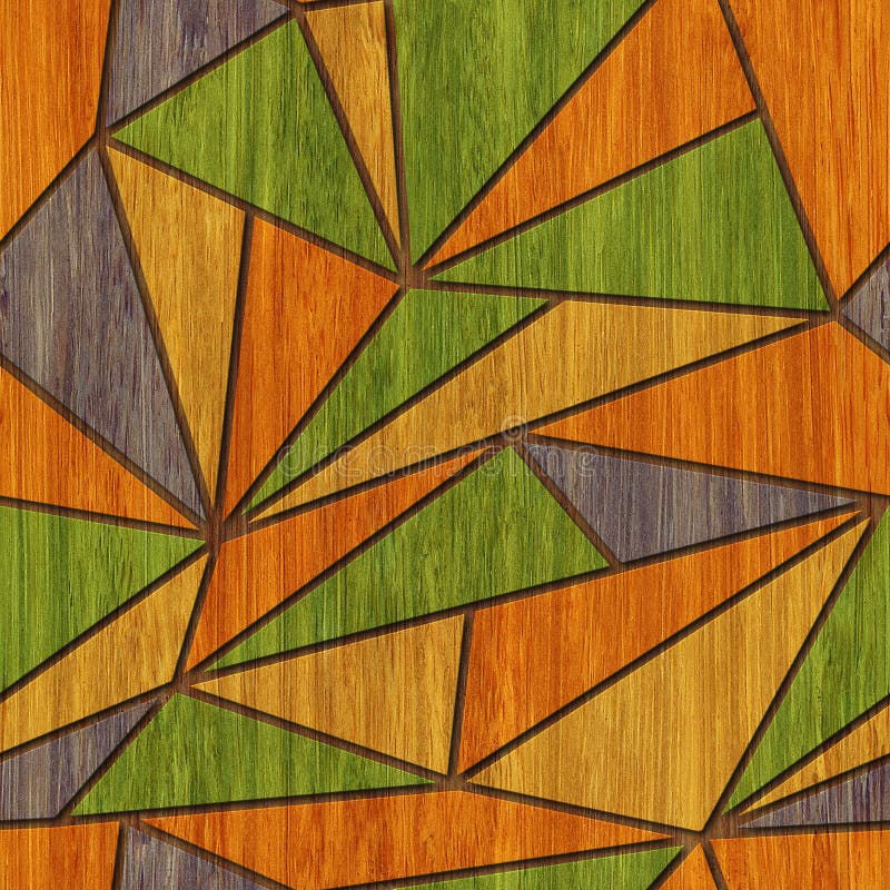 Wood Seamless Texture with Triangle Pattern, 3d Illustration Stock ...