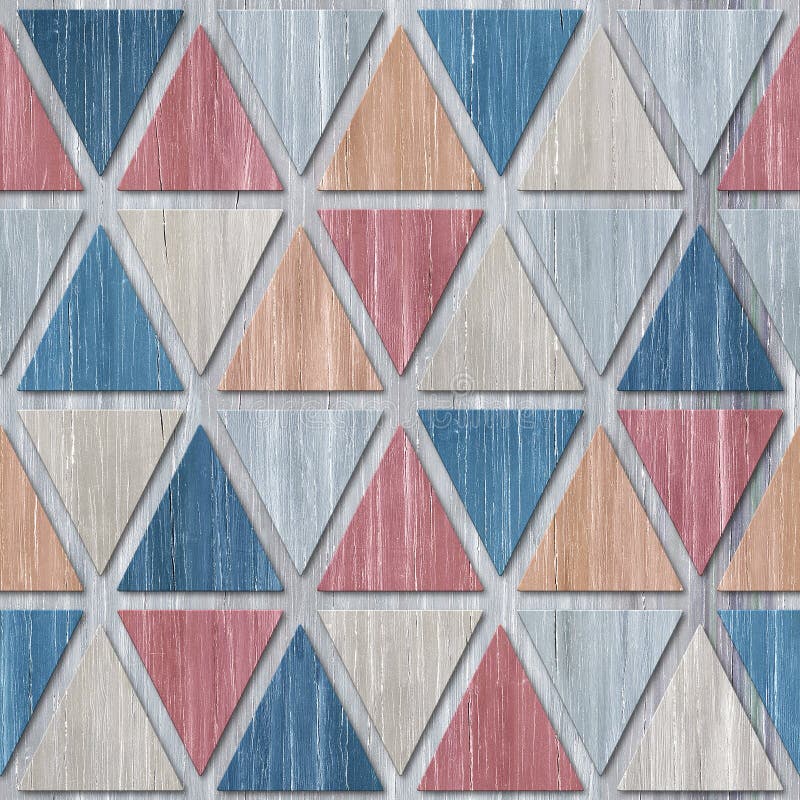 Wood Seamless Texture with Triangle Pattern, 3d Illustration Stock ...