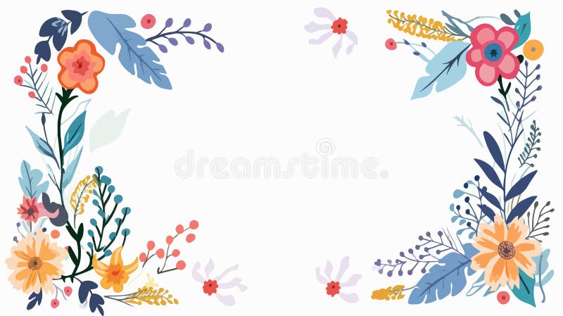 Motif-Patterned Vector Frame Cartoon Vector Illustration Stock Vector ...