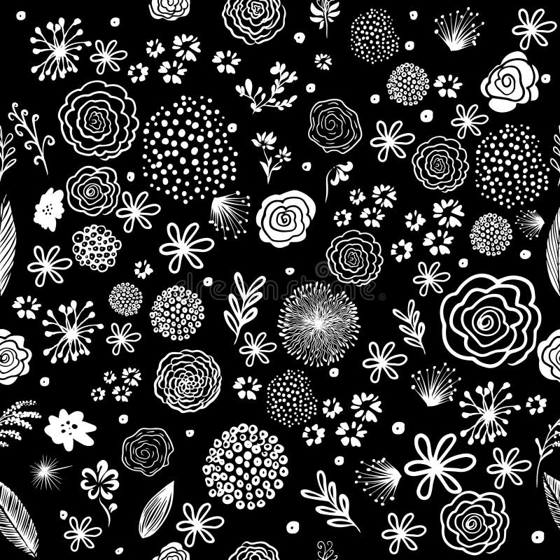 Motif Transparent Graphique Simple Fleurs Rondes. Illustration ...