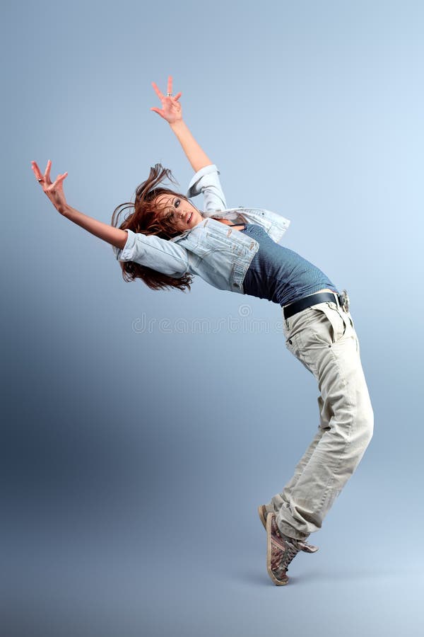 Funny Legs Falling Down the Air Stock Image - Image of modern ...