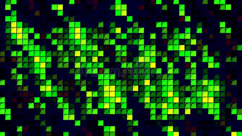 Green Flashing Diagonal Zigzags Running Down on a Black Back Ground ...