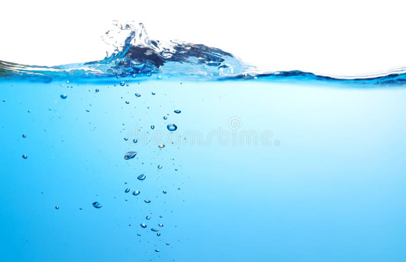 Motion of Air Bubbles Float Up Under Water. Water Wave, Pure Drinking ...