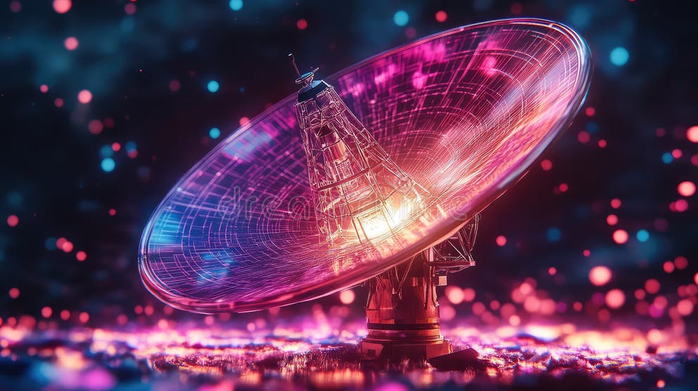 Animating Satellite Dish Illustration Motion Graphics Stock ...