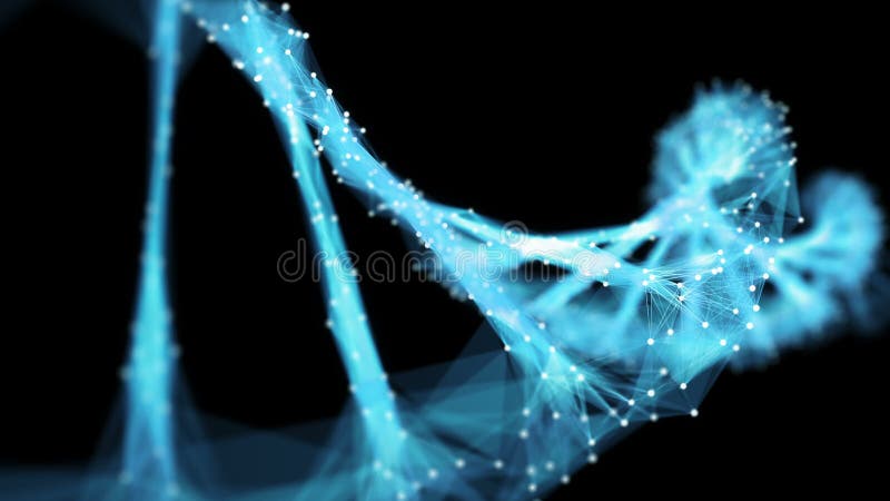 Motion Background Digital Polygon Plexus DNA Molecule 4k Loop Alpha Matte Stock Video - Video of ...