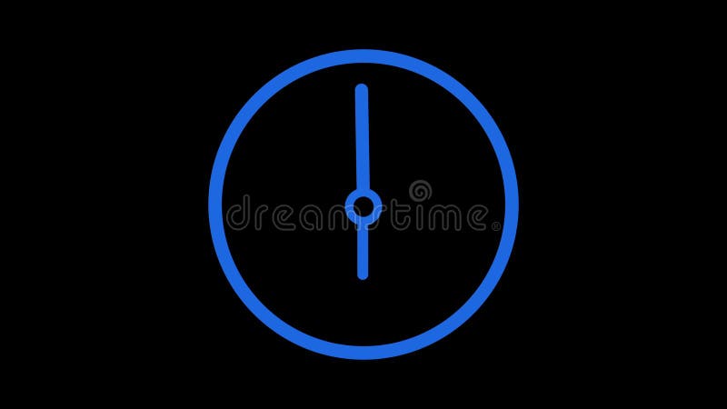 Motion Background with Spinning Clock in 12 Hour Loop Stock Footage ...