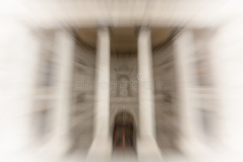 Motion Blur on a Classical Building with Columns Stock Image - Image of ...