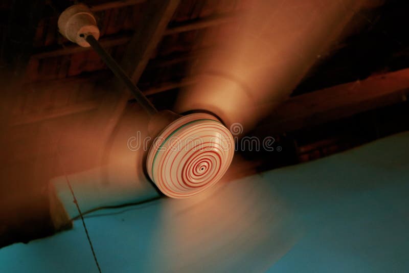 Fast Moving Blades of a Ceiling Fan Stock Image - Image of goats, empty ...