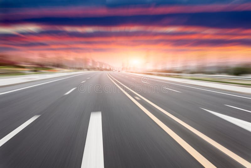 Motion Blur of the Highway Road Stock Image - Image of asphalt, auto ...