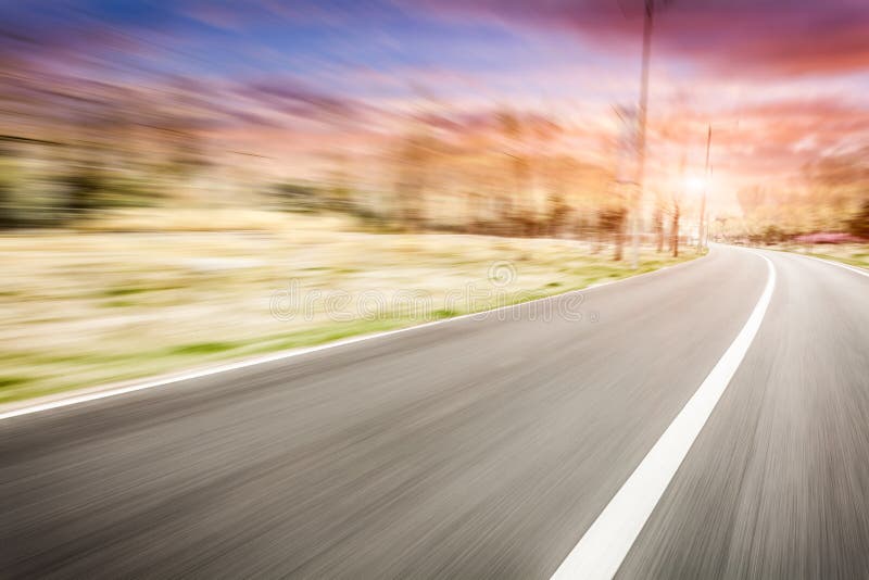 Motion Blur of the Highway Road Stock Photo - Image of motion, country ...