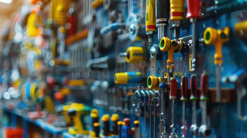 Motion Blur Inside Hardware Store with Shelves and Tool Supplies Stock Image - Image of layout ...