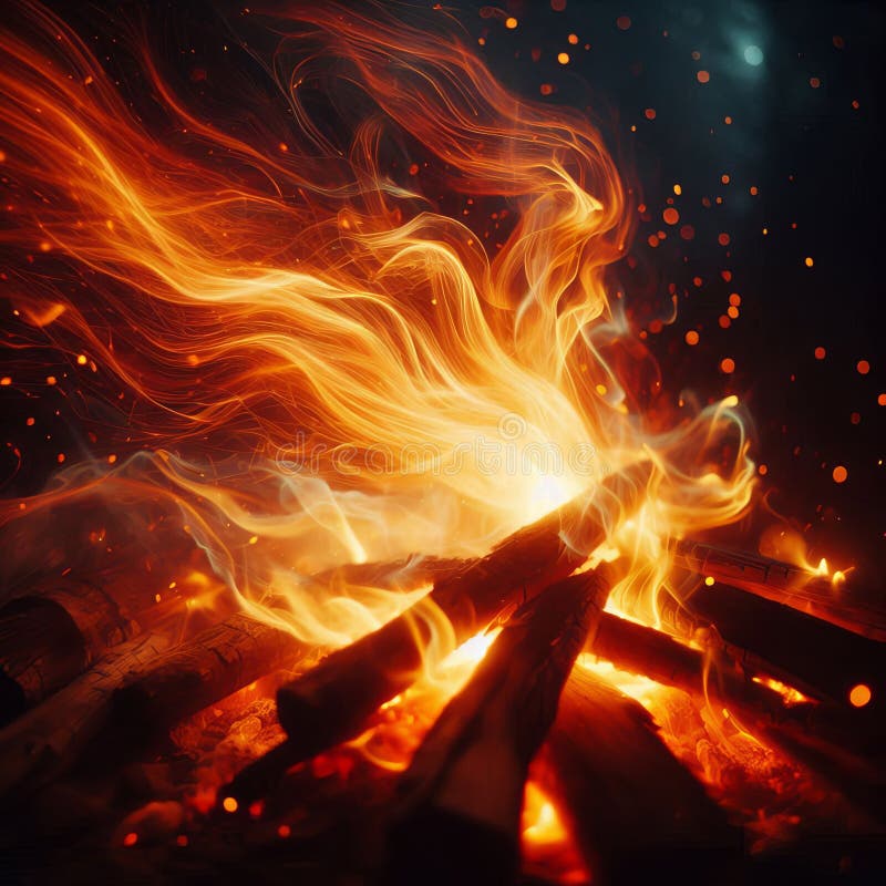 Motion Blur Magic Capture the Movement of a Campfire S Flames Us Stock ...