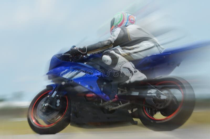 Motion Blur of the of a Motorcycle Racing Running Stock Photo - Image ...