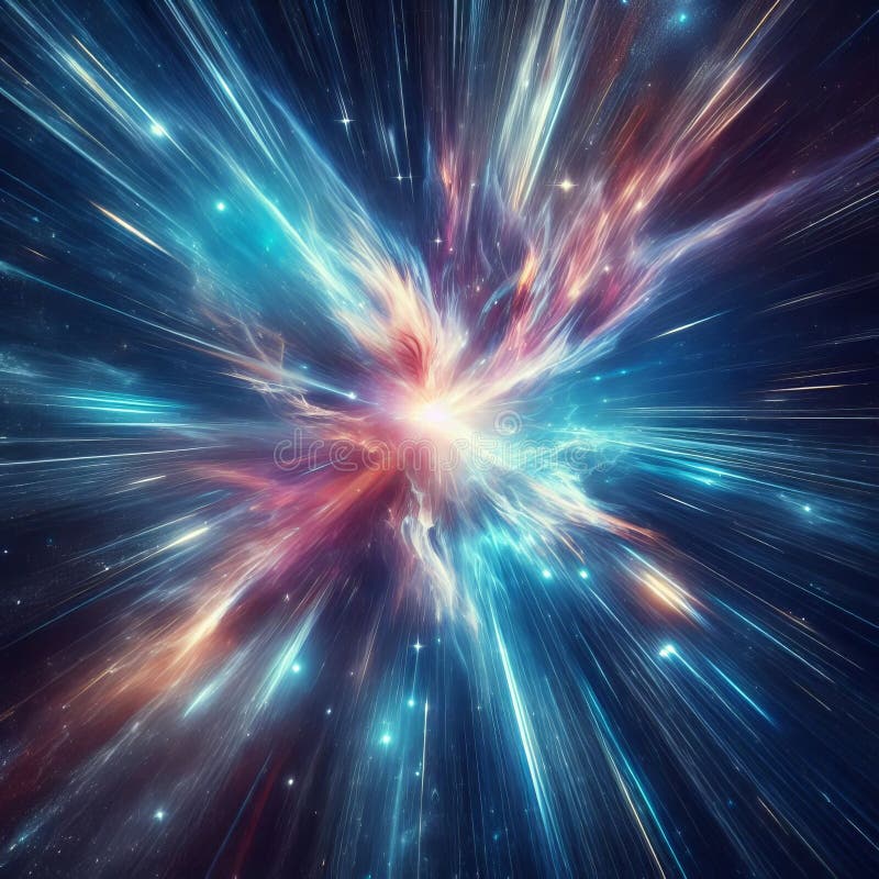 Motion Blur Nebula Long Exposure Shot of a Star Cluster Creating Stock ...