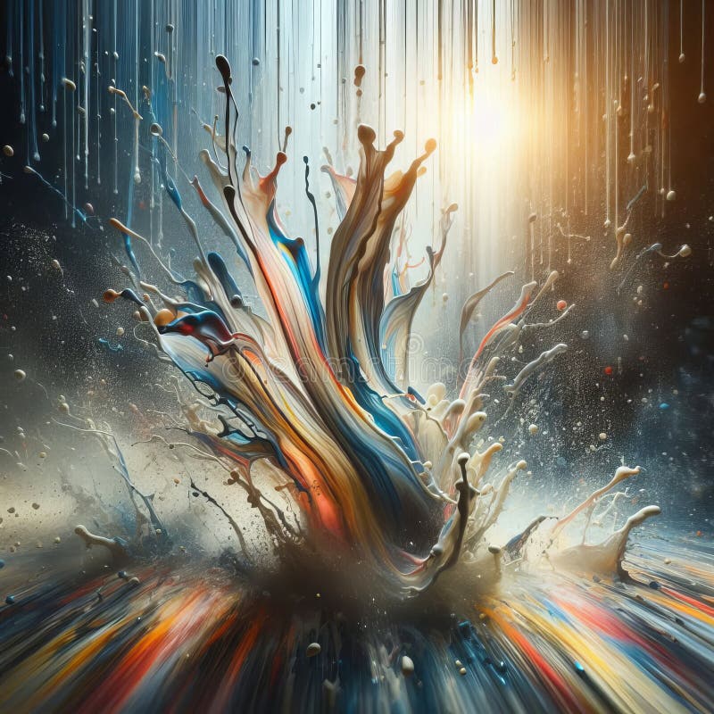 Motion Blur Paint Splash Capture the Dynamic Motion of Paint Bei Stock ...