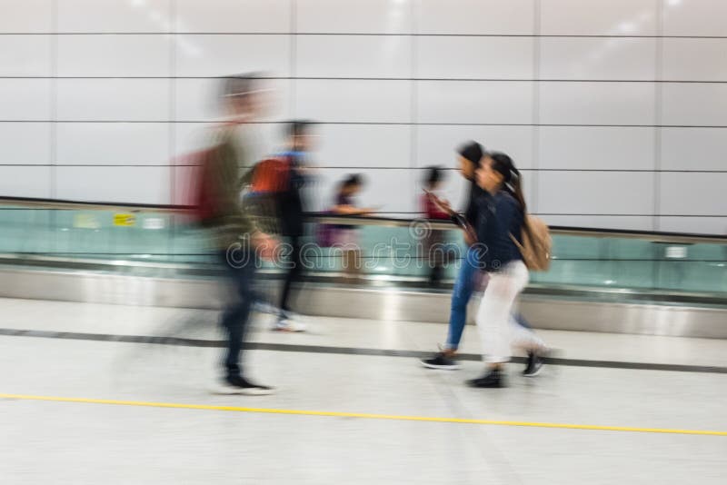Motion Blur of People Walking Stock Image - Image of businessmen ...