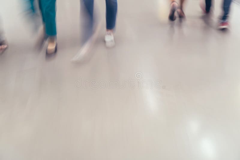 Motion Blur of People Walking in the Business Office. Stock Image ...