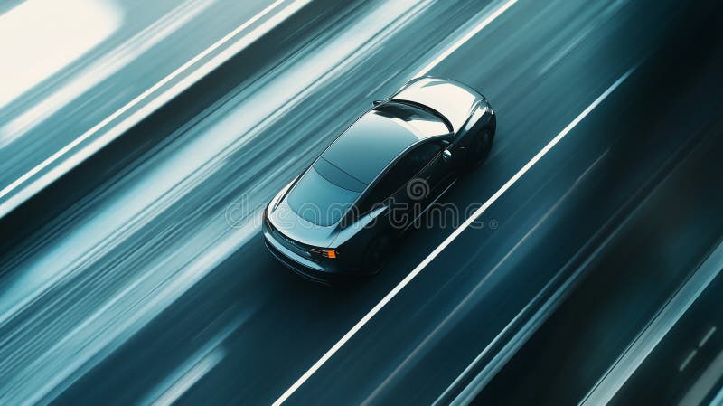 Motion Blur Photo of a Car Driving on a Highway Stock Photo - Image of ...