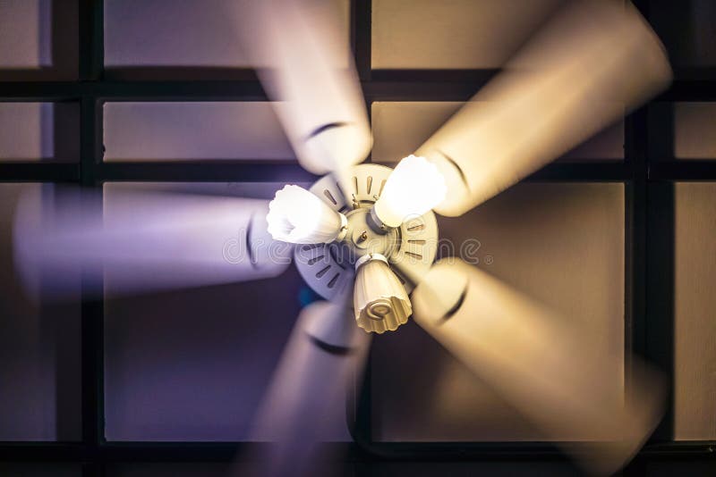 Spinning Ceiling Fan stock photo. Image of running, metallic - 59234876