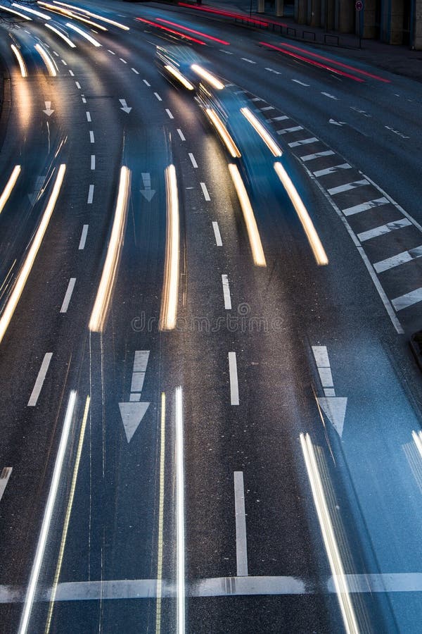 Motion Blurred City Road Traffic Stock Image - Image of momentum ...