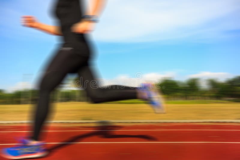 Motion Blurred of Female Runner Stock Photo - Image of adult, life ...