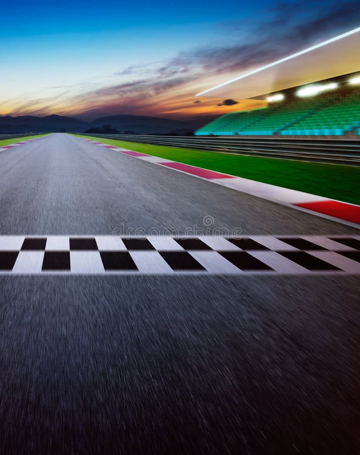View of the Infinity Empty Asphalt International Race Track Stock ...