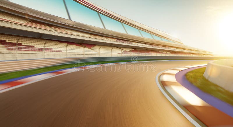 Motion Blurred Racetrack,sunset Scene Stock Photo - Image of motion ...
