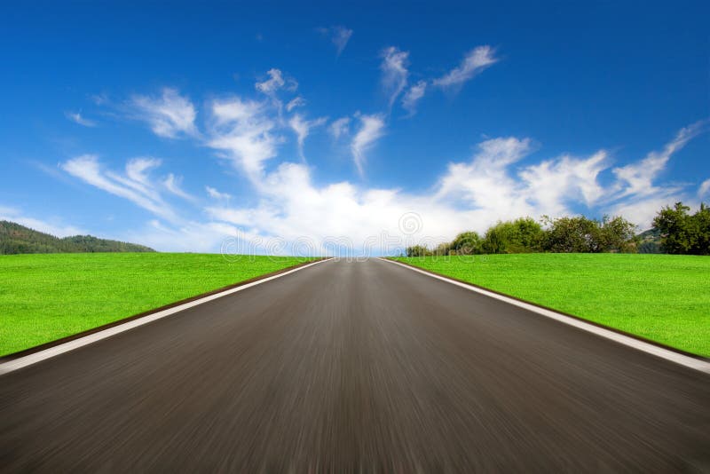 Motion blurred road. stock photo. Image of motion, road - 13375562