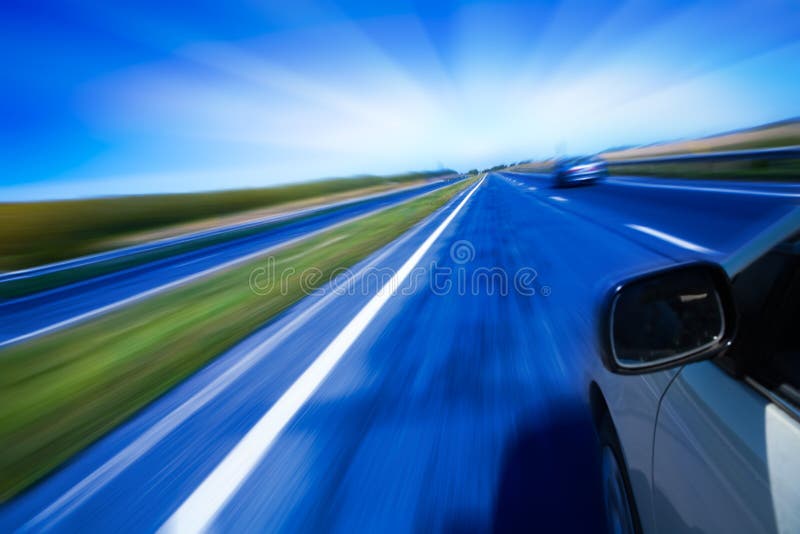 Blurred Road with City Lights at Stock Photo - Image of background ...
