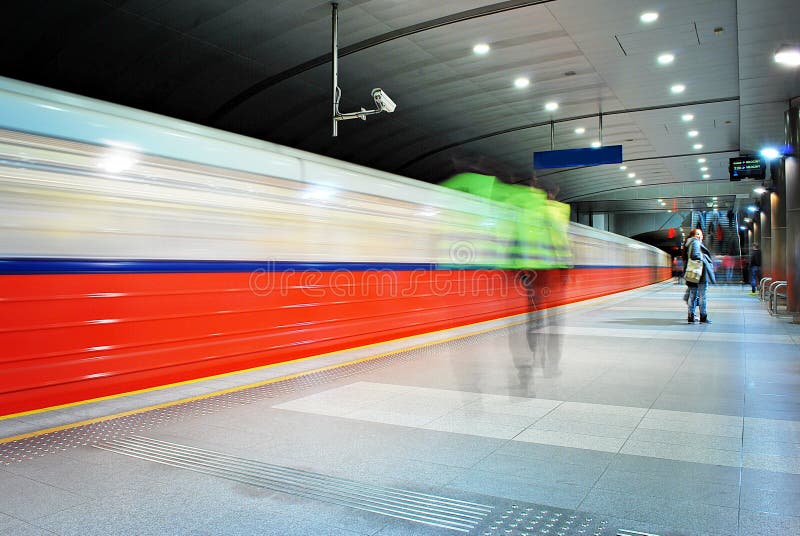 Motion Blurred Subway Train Stock Photo - Image of abstract, platform ...