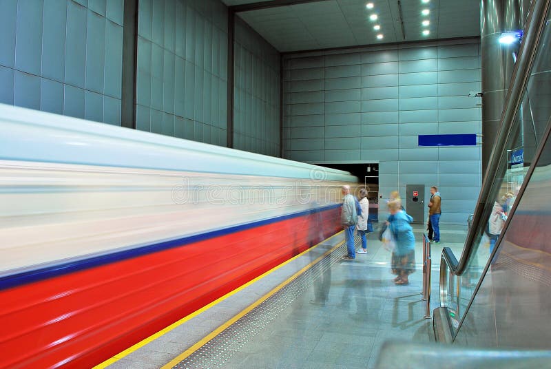 Motion Blurred Subway Train Stock Photo - Image of path, engine: 77741226