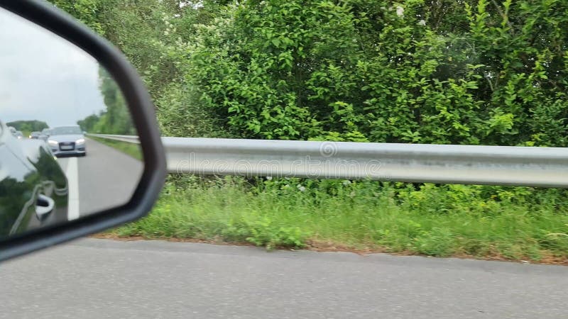Motion Blurred View Out of the Side Window of a Driving Car on a ...